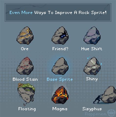 Pixel Art Tutorial Improving Rock Sprites 3 By Rappenem On Deviantart