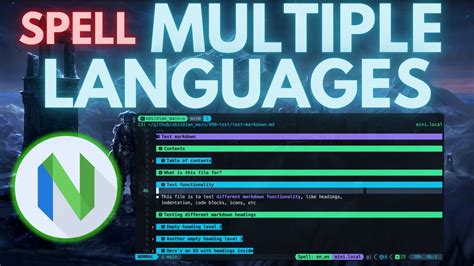 neovim spell multiple languages youtube