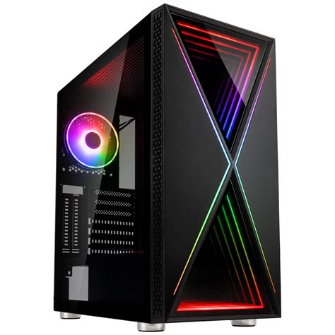 Case Kolink Kolink Void X Argb Atx Case Tempered Glass Black
