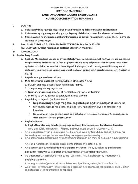 First Classroom Observation Tool Pdf