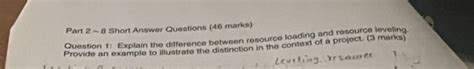Solved Part 2 8 ﻿short Answer Questions 46 ﻿marksquestion