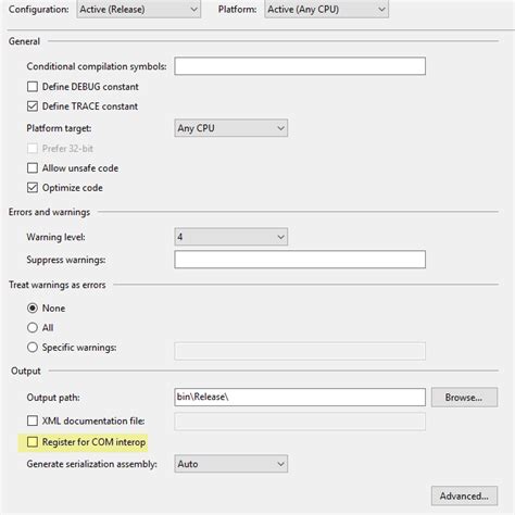 Visual Studio Error MSB3216 When Registering Assembly Stack Overflow