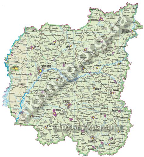 Карта Черниговской области