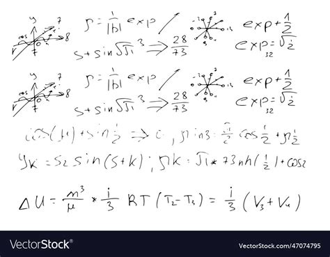 Mathematical Scientific Formulas And Expressions Vector Image
