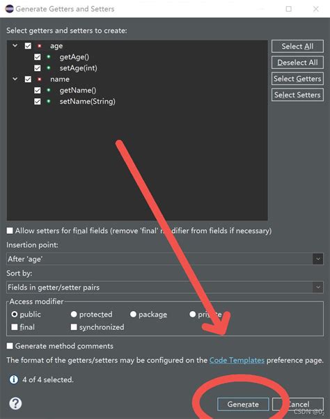 java——eclipse——get、set方法的自动生成 eclipse 自动生成get set方法 csdn博客