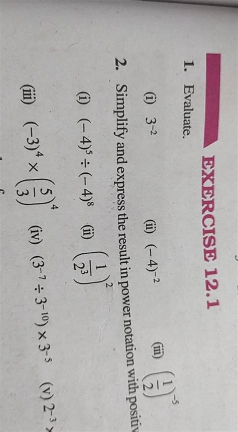 Simplify And Express The Result In Power Notation With Positiv Filo