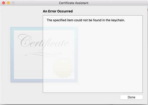 Ios Cant Create Csr From Private Certificate An Error Occurred The