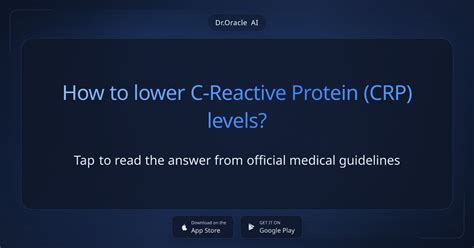 How To Lower C Reactive Protein Crp Levels