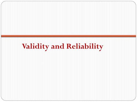 PPT Validity And Reliability PowerPoint Presentation Free Download ID