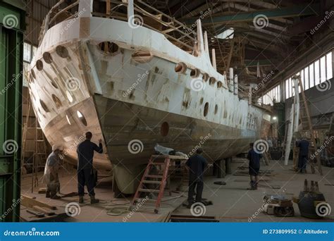 Generative Ai Shipbuilding Concept Stock Image