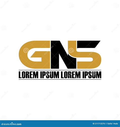Letter GNS Simple Monogram Logo Icon Design Stock Vector Illustration Of Construction