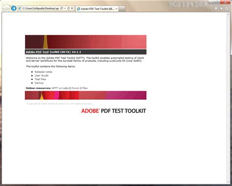 Adobe PDF Test Toolkit Download Softpedia