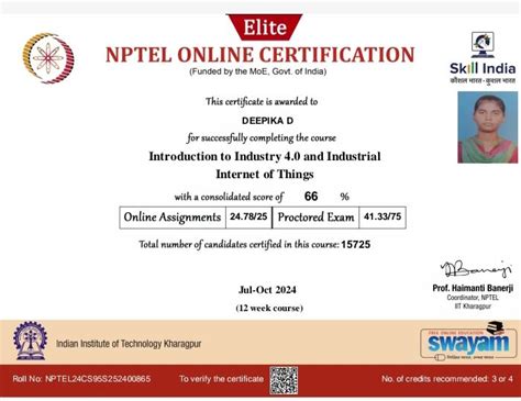 Deepika Deivasigamani On Linkedin Achievementunlocked Nptelsuccess Iiot