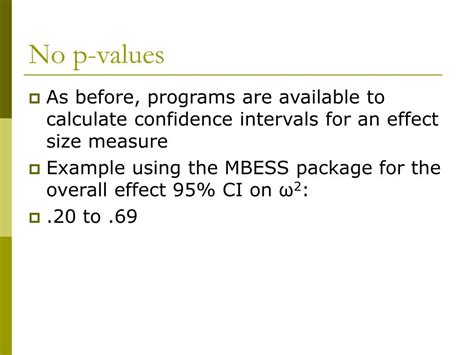 Ppt Effect Size Estimation In Fixed Factors Between Groups Anova Powerpoint Presentation Id