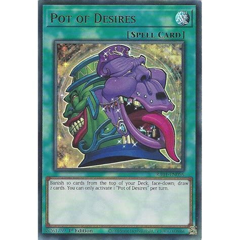 Yu Gi Oh Trading Card Game Ra01 En056 Pot Of Desires Ultra Rare Card