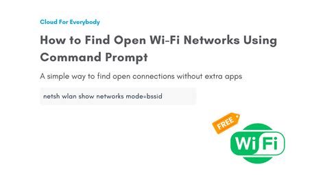 how to find open wi fi networks using command prompt by aliyan shaikh