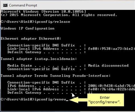 How To Release And Renew IP Address In Windows 10 8 7 XP