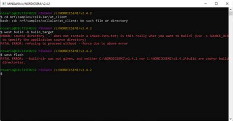 Error When Building Nrf Connect For Vs Code Tutorial Project Fatal
