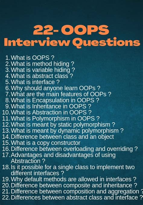 22 Essential Oop Interview Questions And Answers With Code Examples