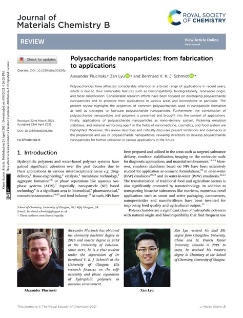 Pdf Polysaccharide Nanoparticles From Fabrication To Applications