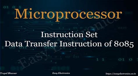 data transfer instructions in 8085 easy electronics
