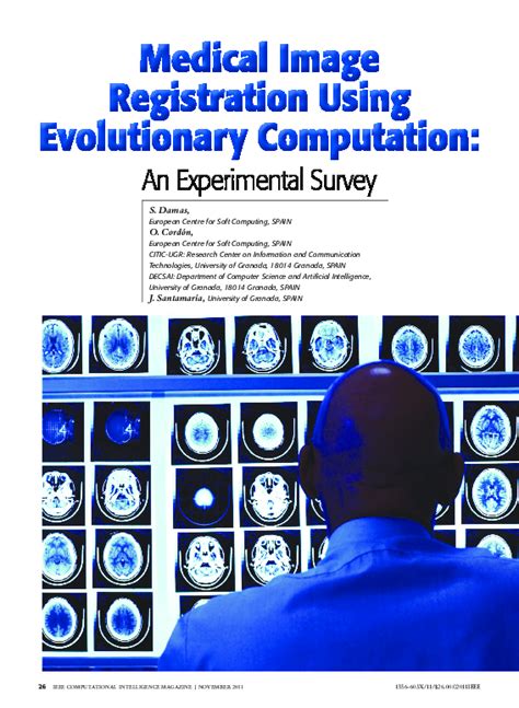 Pdf Medical Image Registration Using Evolutionary Computation An