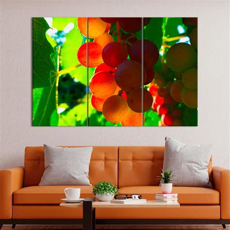 ᐉ Настінний декор Красивий червоний виноград 128x81 см A493 3 • Краща ціна в Києві Україні