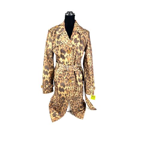 Vintage Kenneth Cole Leopard Print Trench Coat Size Medium Etsy