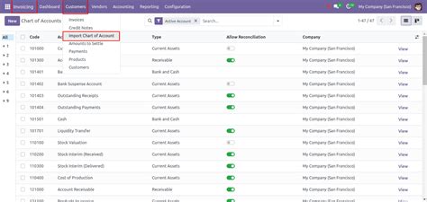 import chart of account from csv file import chart of account from
