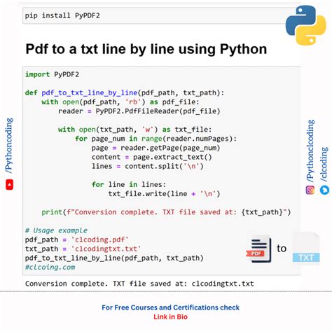 Pdf To A Txt Line By Line Using Python Rpythonclcod