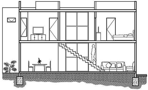 Corte Arquitectonico Arquitectonico Planos De Casas Modernas Planos