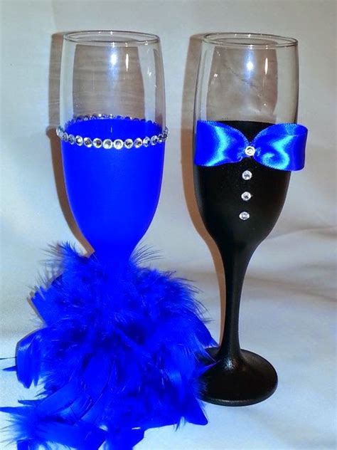 Decora Tus Copas Para Boda Decorated Wine Glasses Wedding Wine