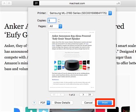 How To Print A Safari Webpage Without Ads On Your Mac Mactrast