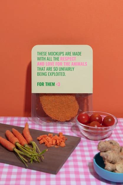 Premium Psd Vegan Food Packaging