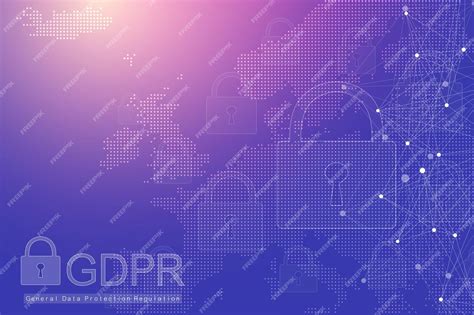 premium vector gdpr general data protection regulation dotted europe