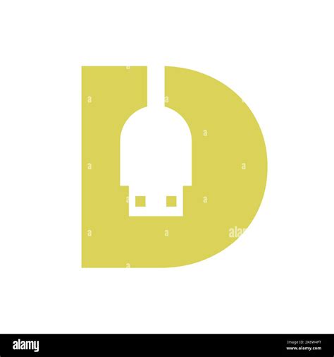 Initial Letter D USB Symbol Design Computer Connection USB Cable Icon Vector Stock Vector Image