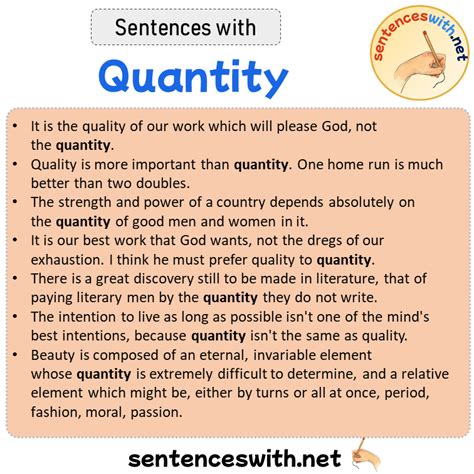 Sentences With Quantity Sentences About Quantity In English Sentenceswith Net