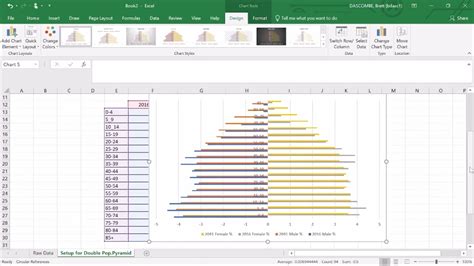 Creating A Double Population Pyramid In Excel Youtube