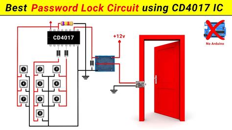 Password Lock Circuit Using Cd4017 Ic Without Arduino Full