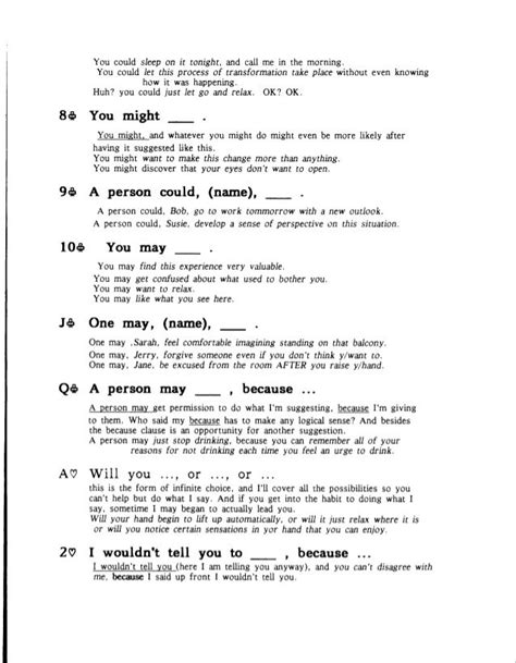 Cards With Language Patterns From Nlp Milton Erickson Milton Erickson Nlp Nlp Techniques
