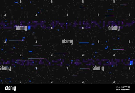 Glitch Purple Elements Broken Digital Signal Geometric Techno Background Dark Futuristic