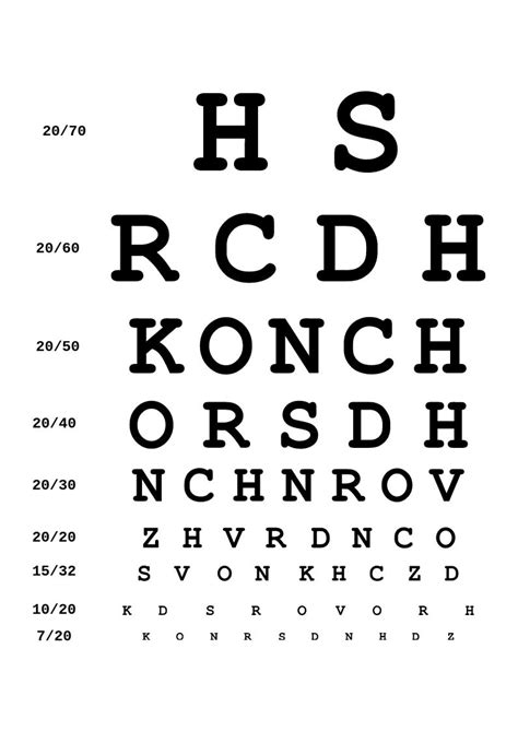 Eye Test Chart In Illustrator Pdf Download