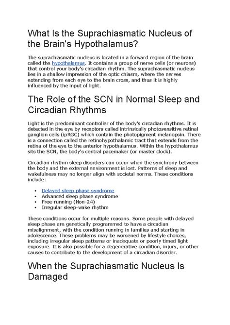 What Is The Suprachiasmatic Nucleus Of The Brain Module 4 What Is The Suprachiasmatic Nucleus