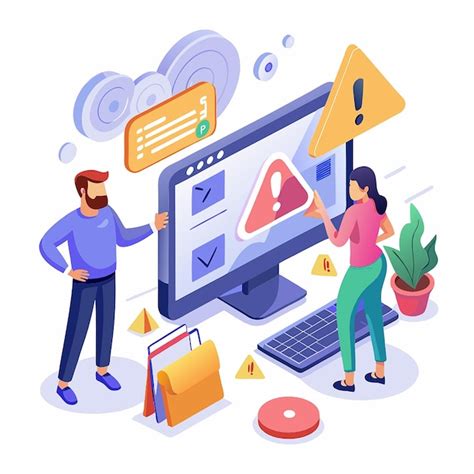 Premium Photo 3d Website Testing Warning Error People Examining