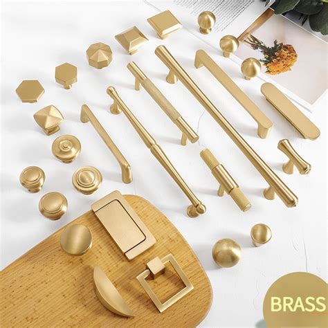 Brass Cabinet Handle Drawer Pulls Kitchen Cupboard Furniture Knobs And Handles Shopee Singapore