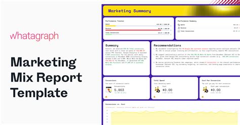 Free Marketing Mix Report Template Ready In Seconds Whatagraph