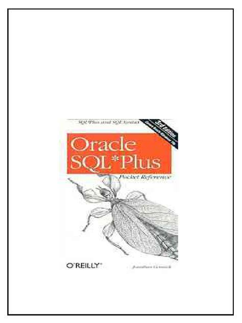 Oracle Sqlplus Pocket Reference 3rd Ed Jonathan Gennick Download Pdf Databases Data Management