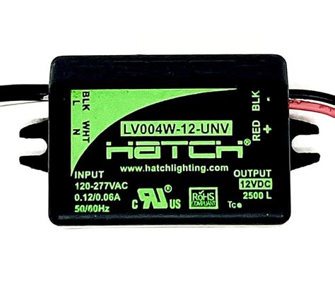 Hatch Transformers Lv004w 12 Unv 4w Constant Voltage Led Driver 120