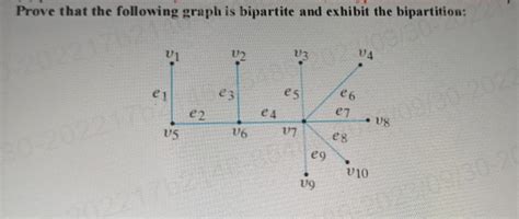Solved Prove That The Following Graph Is Bipartite And