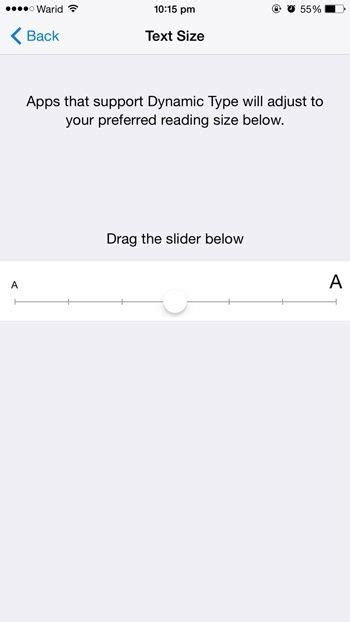 how to increase text size on your ios device